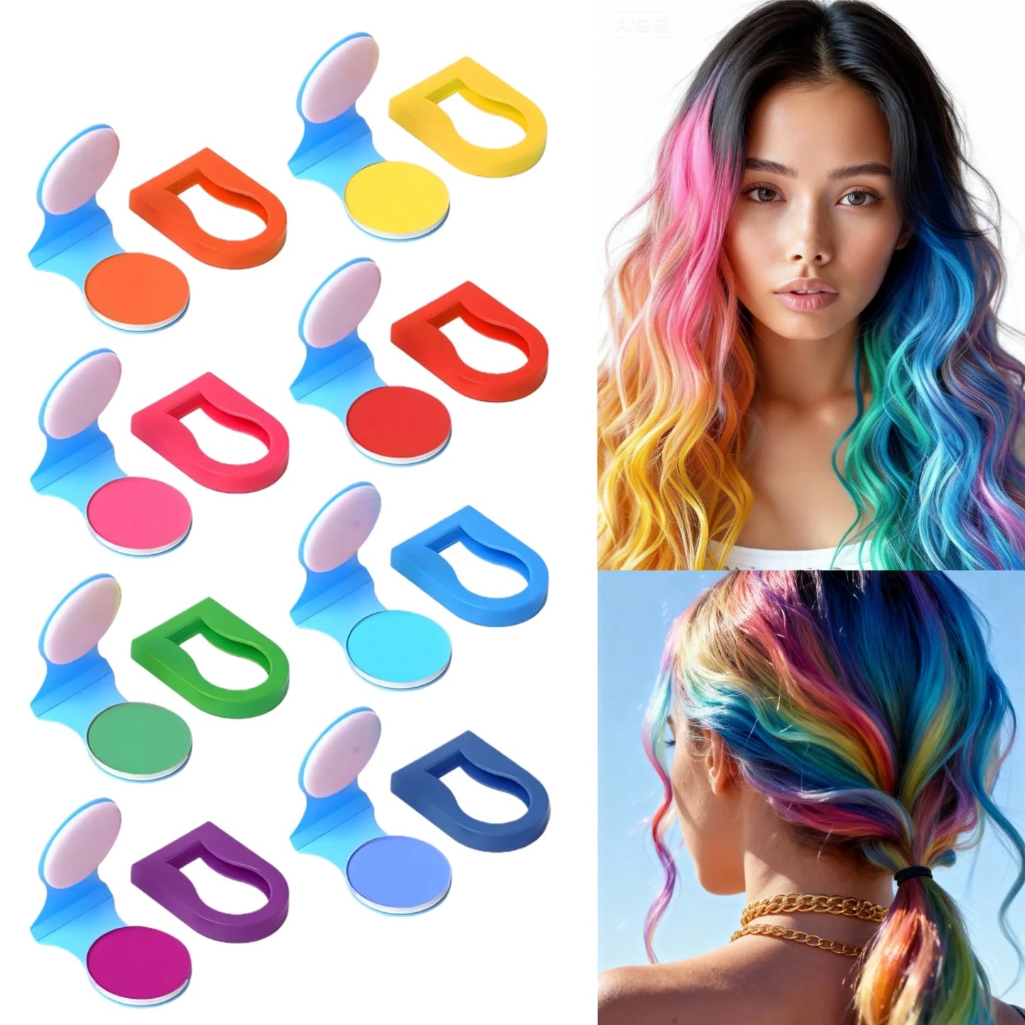 4 pcs Different Colors Temporary Hair Chalk Hair Dye – Vibella.pk